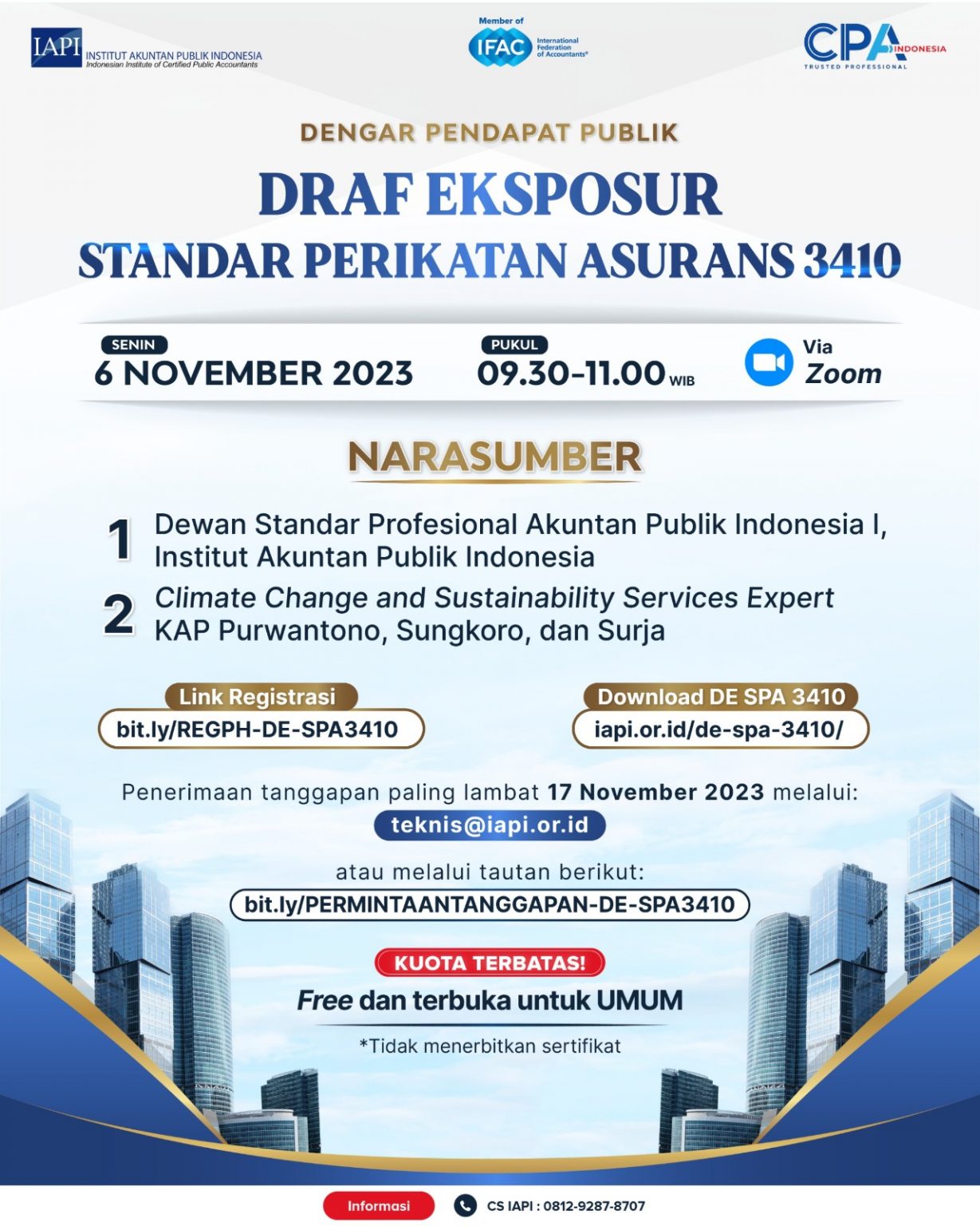 Dengar Pendapat Publik Draf Eksposur SPA 3410 – IAPI