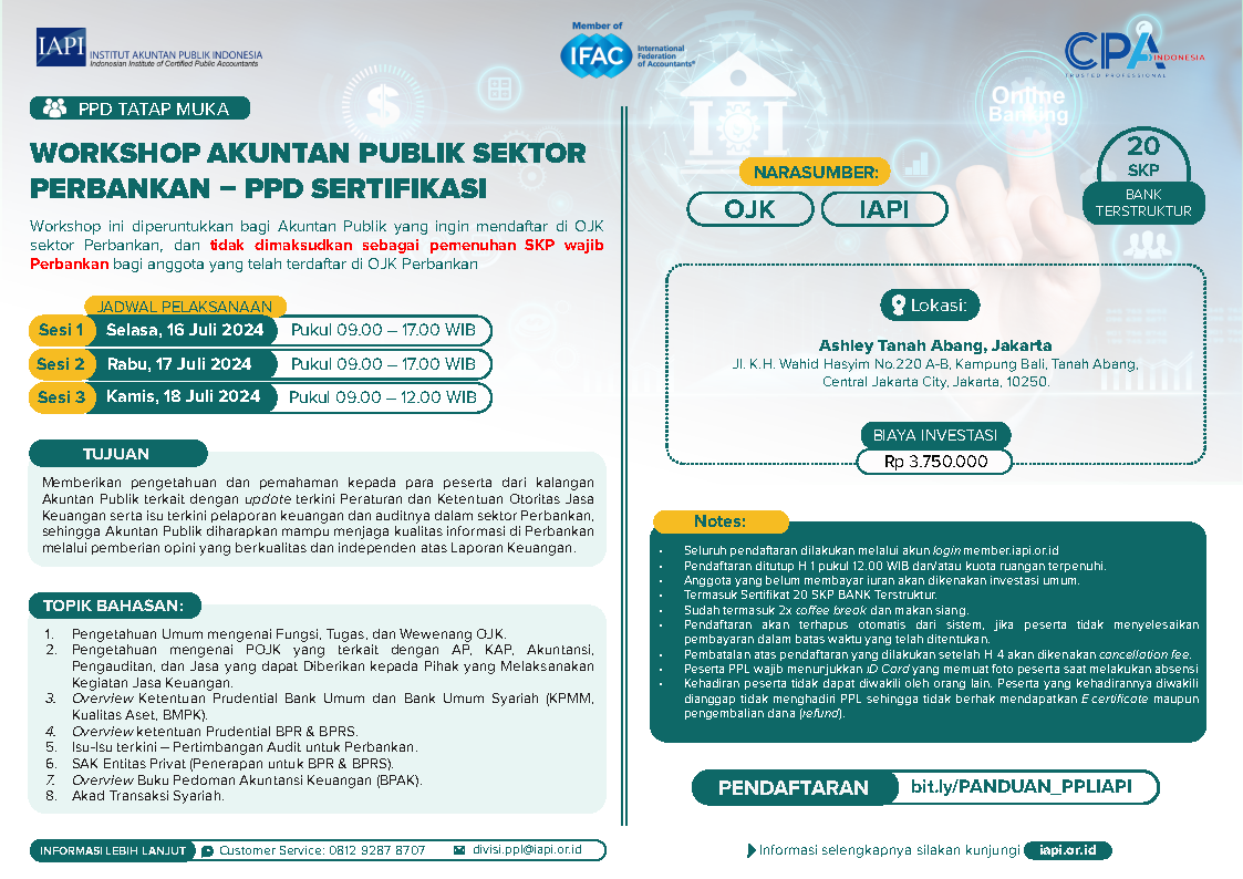 Jadwal Pelatihan IAPI – IAPI